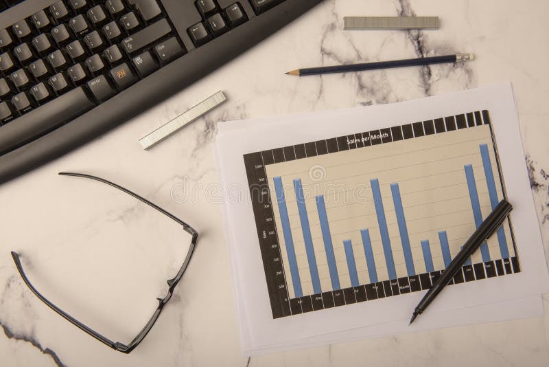 Office desk with paperwork stock image. Image of busy - 141397865