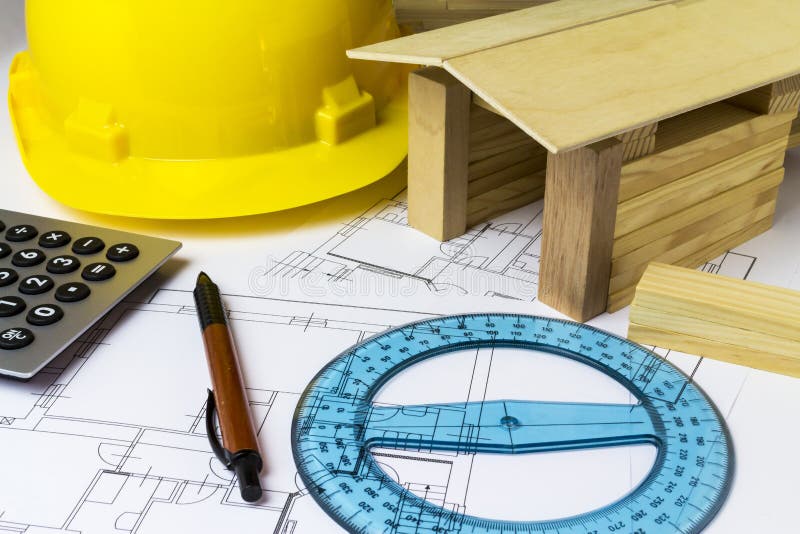 An Office Desk with the Project Papers Stock Image - Image of desk ...