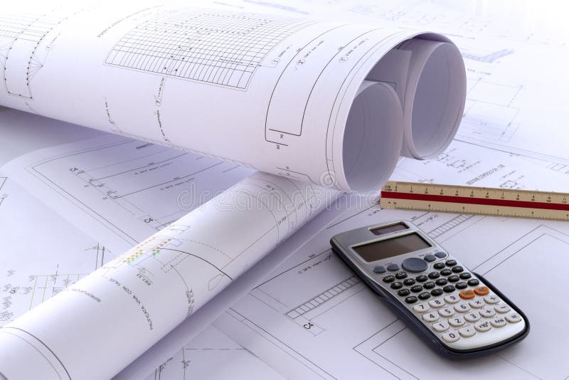 An Office Desk with the Project Papers Stock Photo - Image of study ...