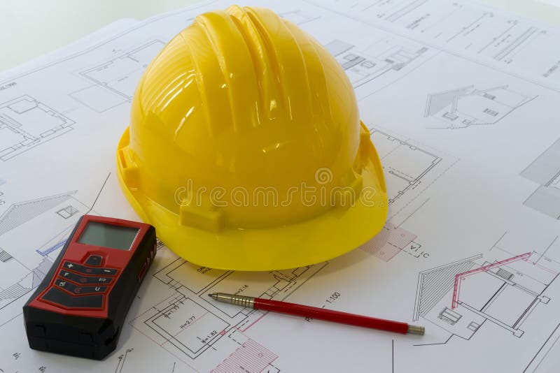 An Office Desk with the Project Papers Stock Image - Image of study ...