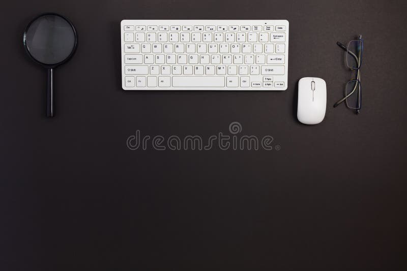 Office Desk Table of Business Workplace and Business Objects. Stock ...