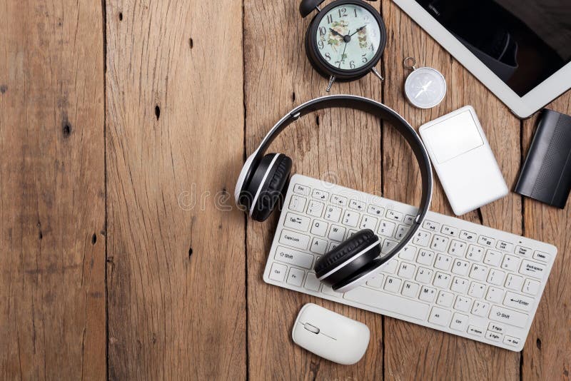 Office Desk Table of Business Workplace and Business Objects. Stock ...
