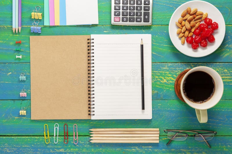 Office Desk Table of Business Workplace and Business Objects Stock ...