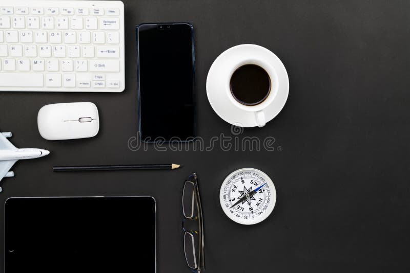 Office Desk Table of Business Workplace and Business Objects Stock ...