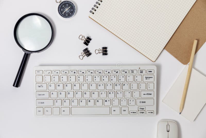 Office Desk Table of Business Workplace and Business Objects Stock ...