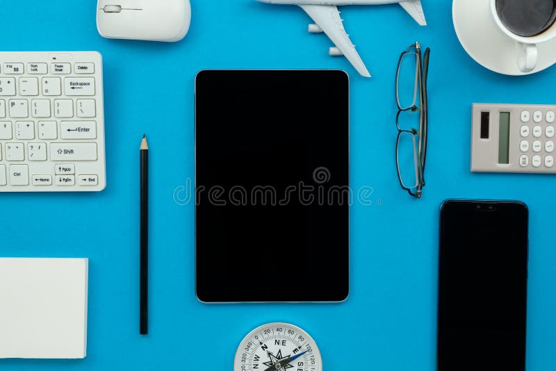 Office Desk Table of Business Workplace and Business Objects Stock ...