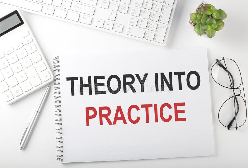 Office Desk Table with Keyboard, Notepad and Calculator. Top View with ...