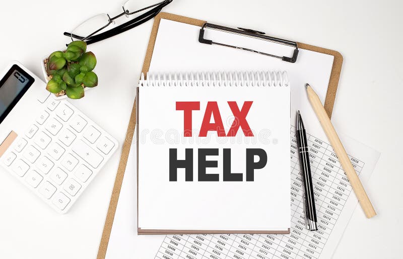 Office Desk Table with Paper Sheet, Notepad ,chart and Calculator. Top ...