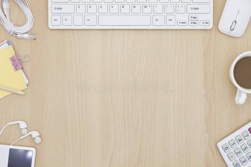 Office Desk Wood Table of Business Workplace and Business Object Stock ...