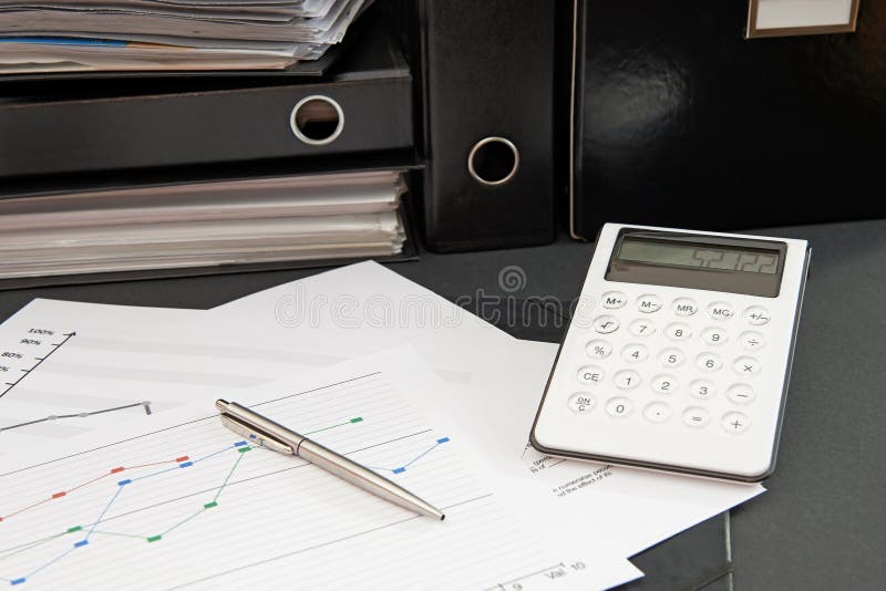 Office desk work stock image. Image of paper, forecast - 33773387