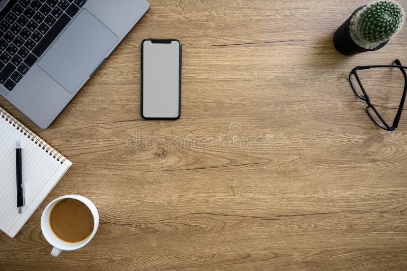 Office Desktop Computer Laptop Man Hands Working on Modern Laptop ...