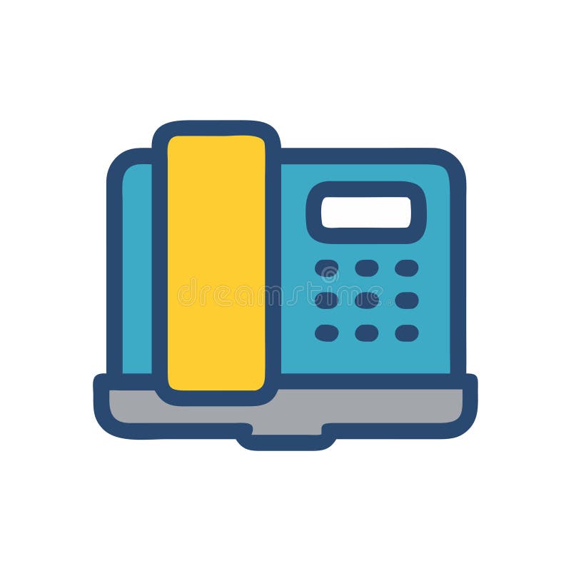 Office Desktop Phone Icon for Calls Stock Vector - Illustration of user ...