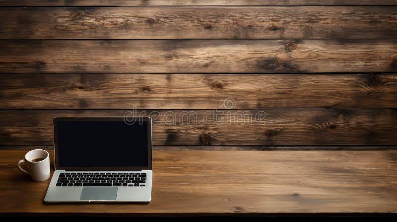 Office Desktop Table Background Stock Illustration - Illustration of ...