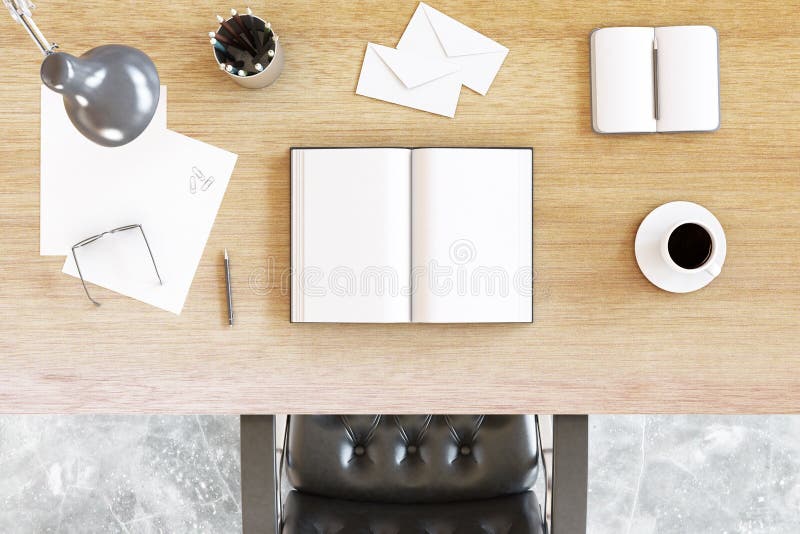 Office desktop stock illustration. Illustration of render - 80994273