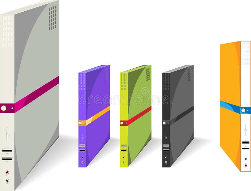 Office desktops stock illustration. Illustration of high - 31999818