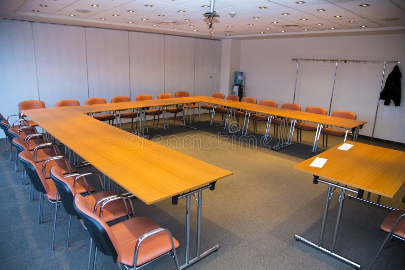 Empty Conference Room from a Office Building Stock Image - Image of ...