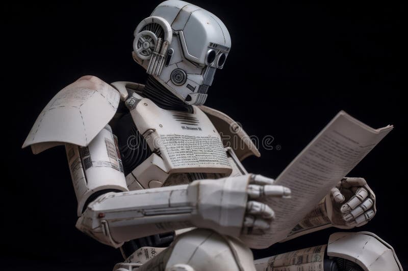 Office Digital Technology Paper Ai Artificial Hand Laptop Robot ...