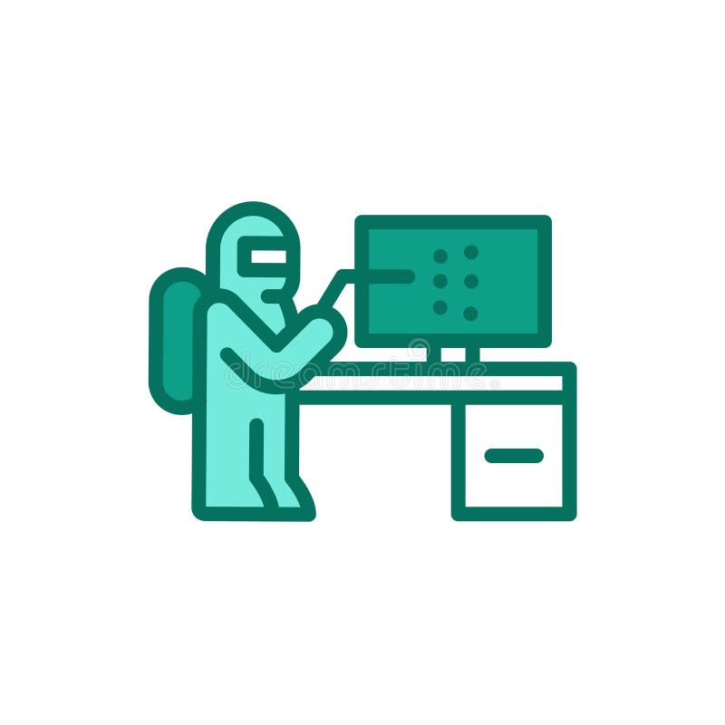 Office Disinfection Color Line Icon. Isolated Vector Element Stock ... Office Disinfection Color Line Icon. Isolated Vector Element Stock ...
