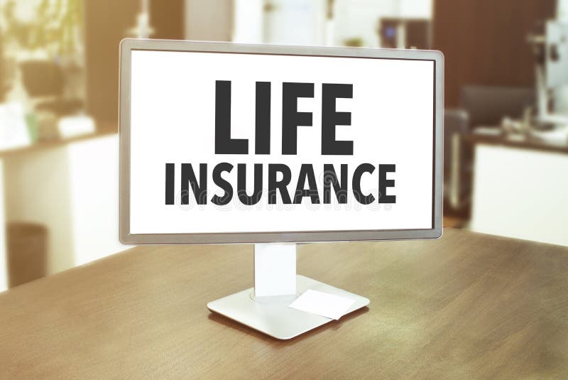 Office and Display with Text Life Insurance Stock Photo - Image of idea ...