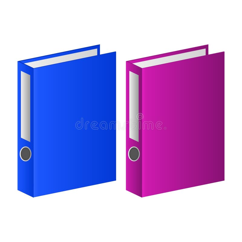Office Document Binder Vector on White Background Stock Illustration ...