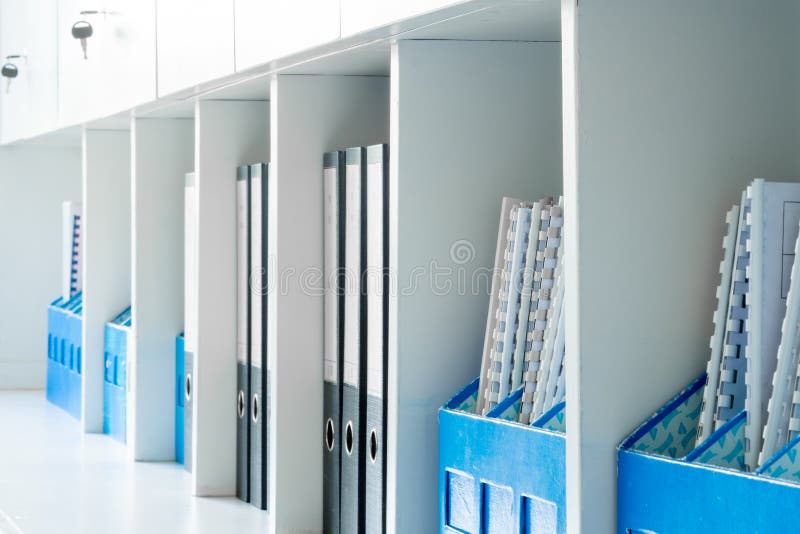 Office document cabinet stock photo. Image of home, blue - 67432348