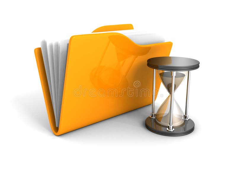 Office Document Ring Binders with File Papers Stock Illustration ...