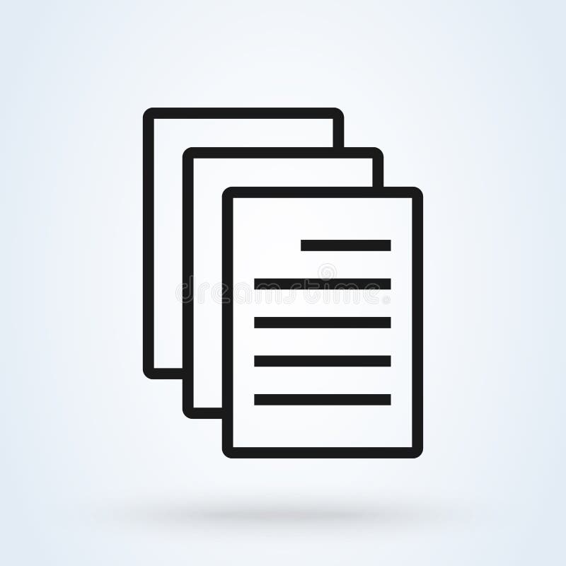 Office Document. Vector Simple Modern Icon Design Illustration Stock ...