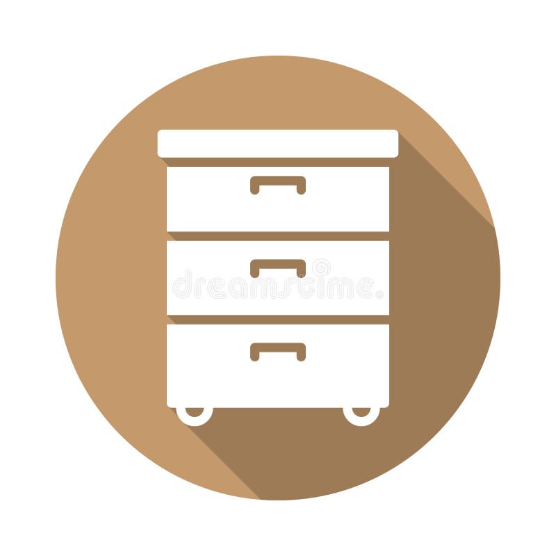 Office Documents Cabinet Filled Outline Icon Stock Vector ...