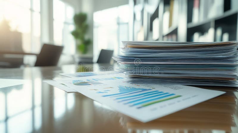 Office Documents and Charts Stock Photo - Image of supplies, work ...