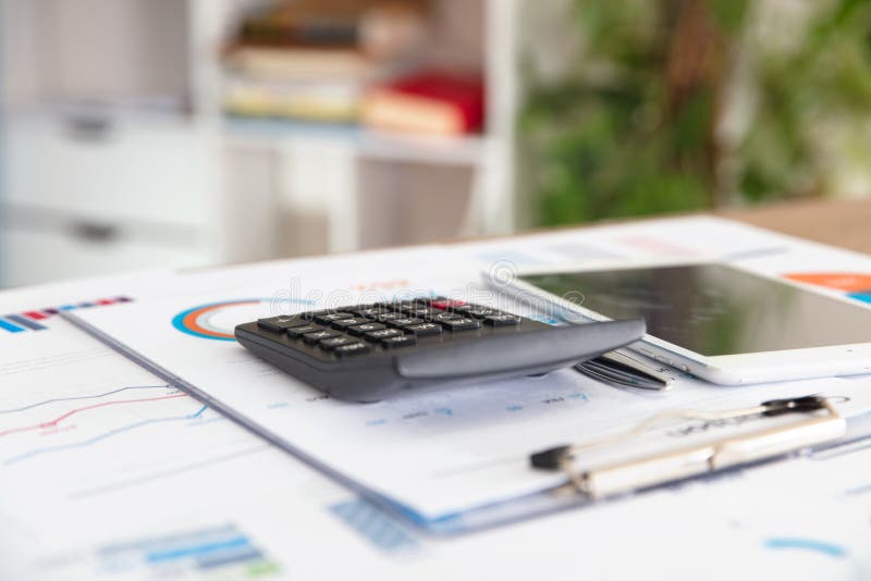 Office Documents and Tools on the Table Stock Photo - Image of business ...