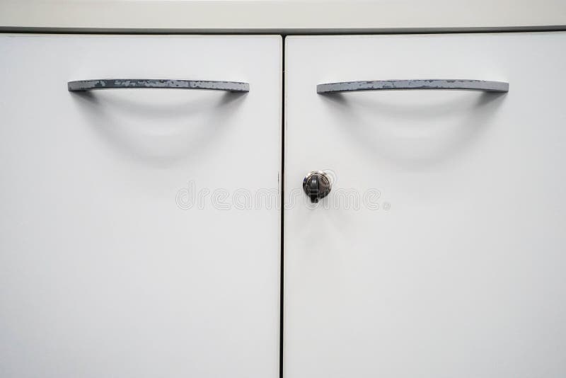 Key on the Keyhole of Office Cabinet Stock Photo - Image of locked ...