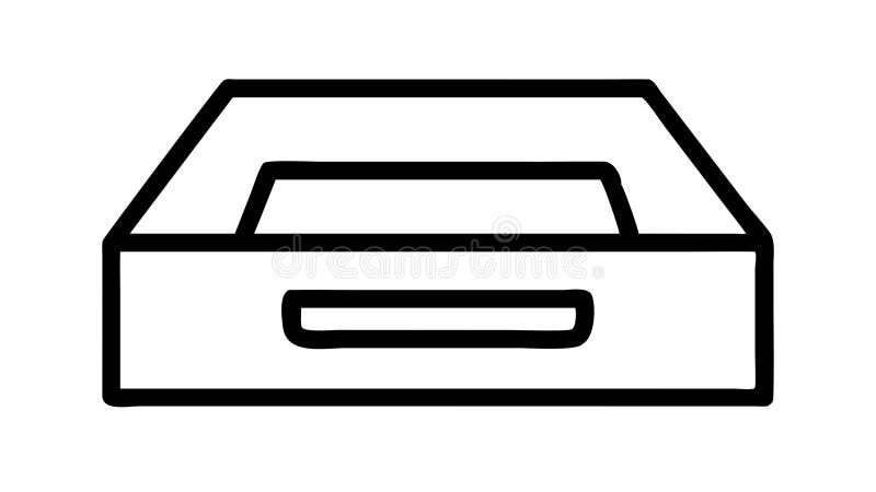 Office Drawer Tray Icon, Storage Organization, Document Holder, Vector ...
