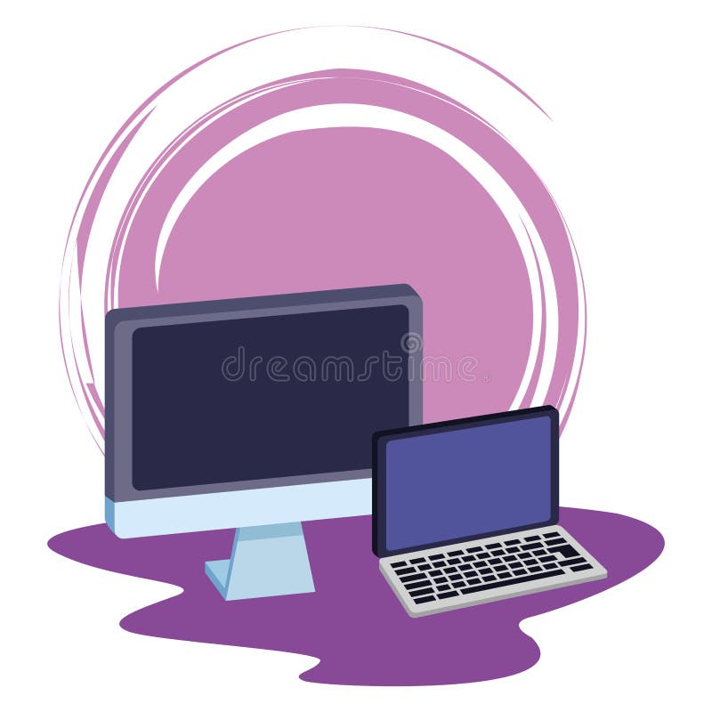 Office Elements and Business Symbols Stock Vector - Illustration of ...