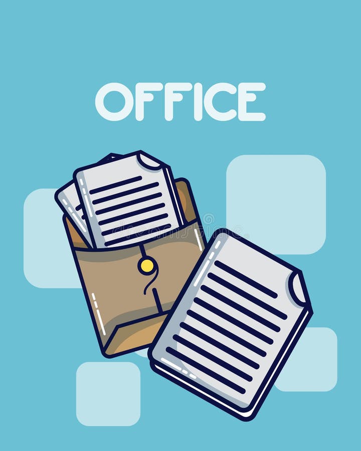 Office elements cartoons stock illustration. Illustration of vector ...