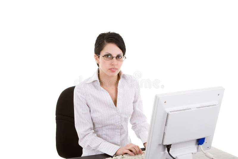 Office Employee stock image. Image of employee, white - 18387001