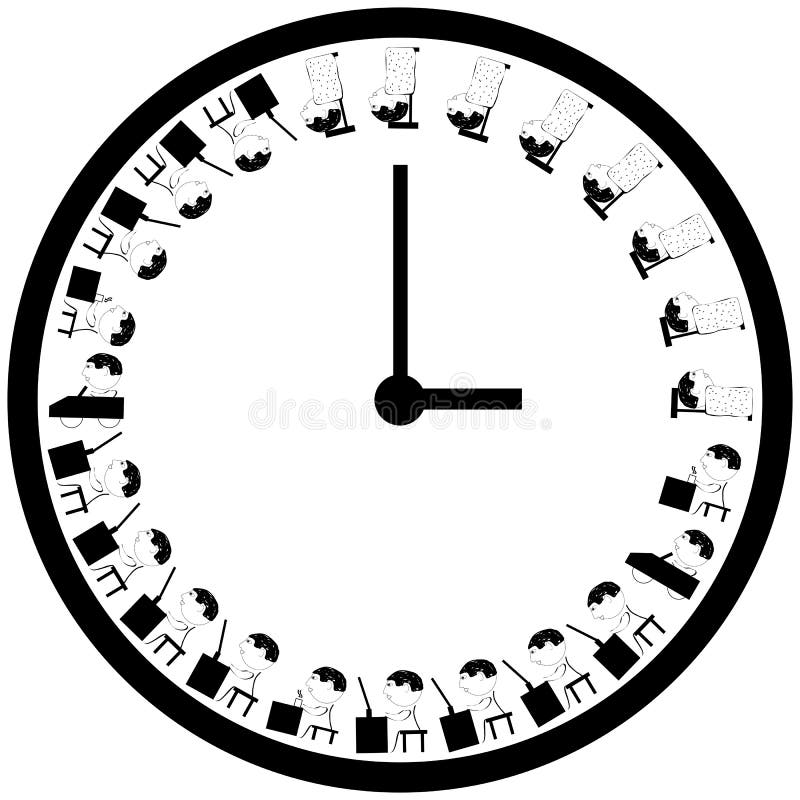 Average Working Day Schedule Stock Illustrations – 1 Average Working ...