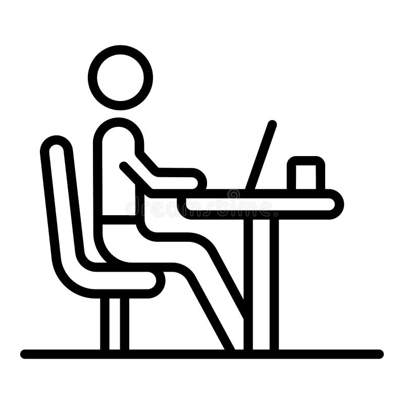 Office Employee Icon, Outline Style Stock Vector - Illustration of ...