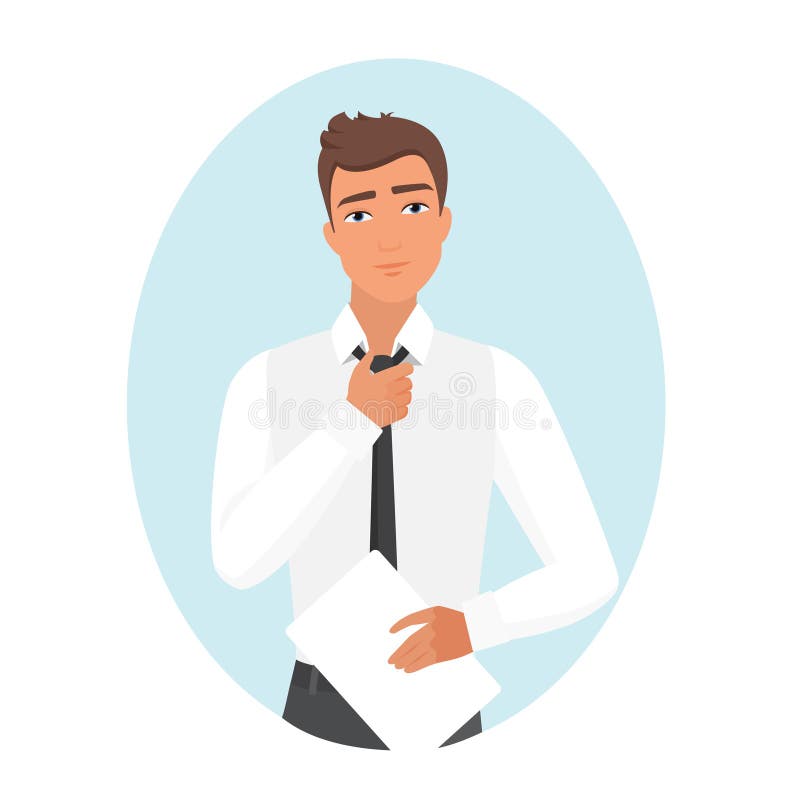 Office employee man stock illustration. Illustration of young - 288656020