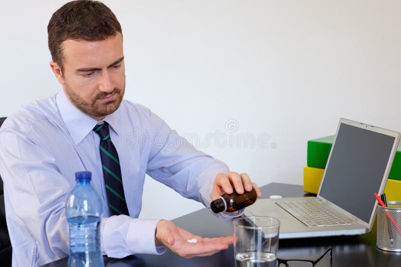 Office Employee Sweating and Smelling Armpit at Work Stock Photo ...