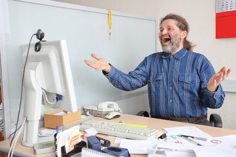 Office employee works stock photo. Image of adult, admire - 28535400