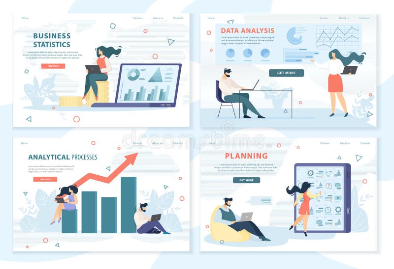 Office Employees Characters Work Business Project Stock Vector ...