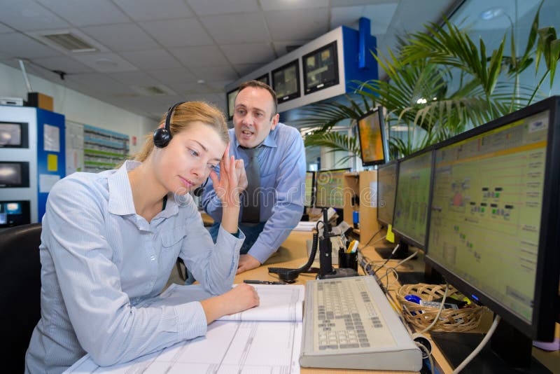 Office Employees Having Argument at Workplace Stock Photo - Image of ...