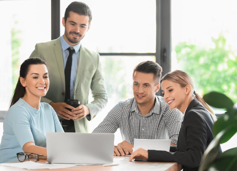 Office Employees Having Business Training Stock Photo - Image of adult ...