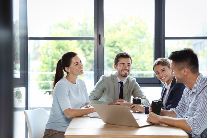 Office Employees Having Business Training Stock Image - Image of female ...
