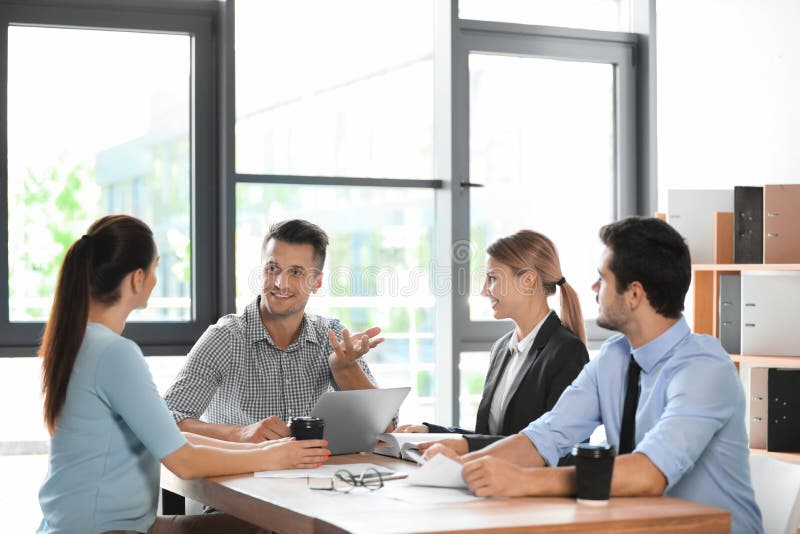 Office Employees Having Business Training Stock Image - Image of female ...
