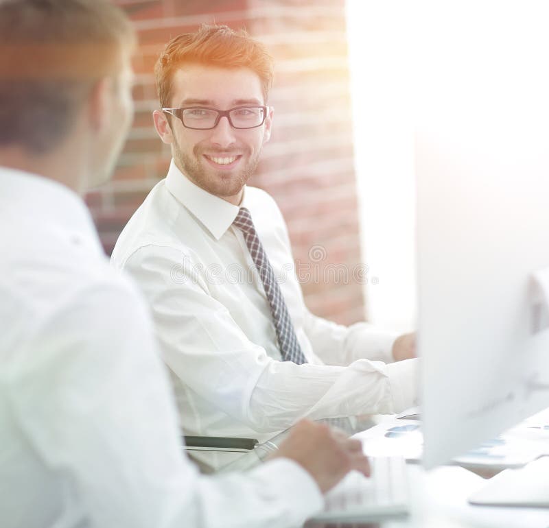 Office Employees Work on the Computer Stock Image - Image of ...