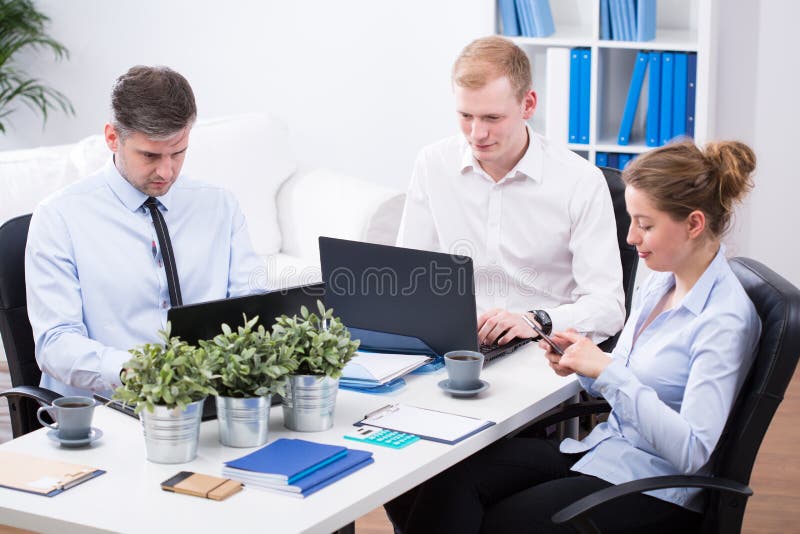 Office employees at work stock photo. Image of meeting - 59533440