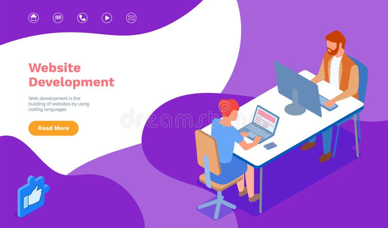 Office Employees at Workplace are Programming with Computers ...