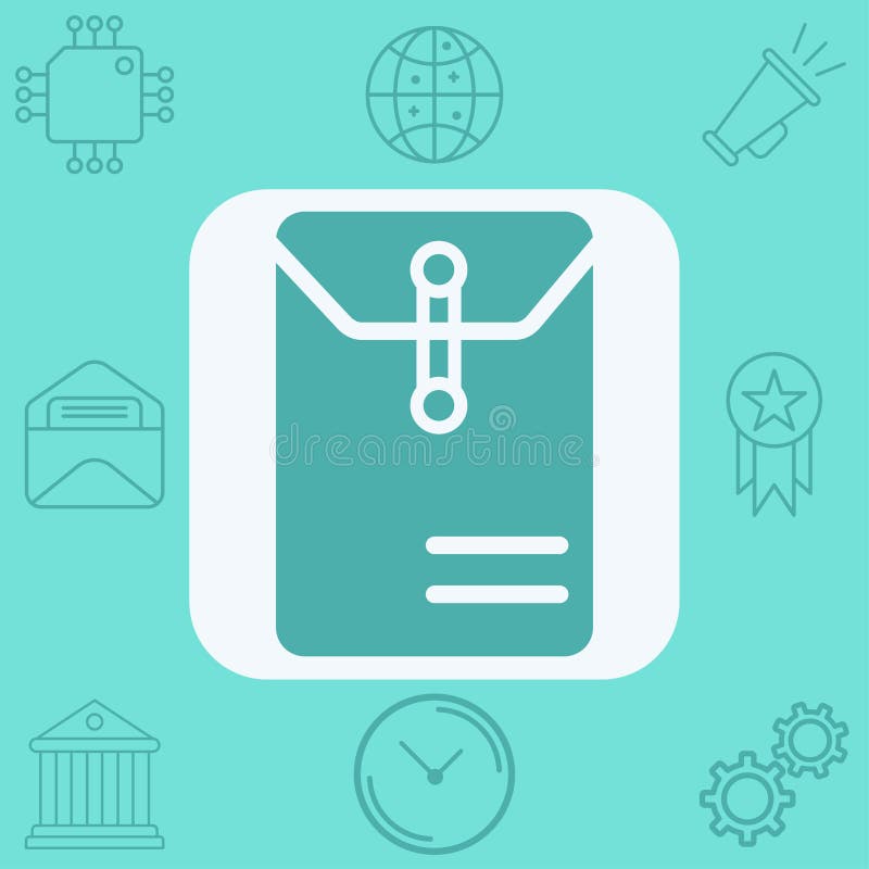 Office Envelope Vector Icon Sign Symbol Stock Vector - Illustration of ...