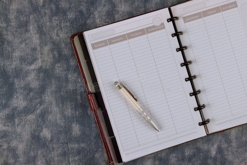 Office Space with Notepad on Using for Business His Work Stock Image ...